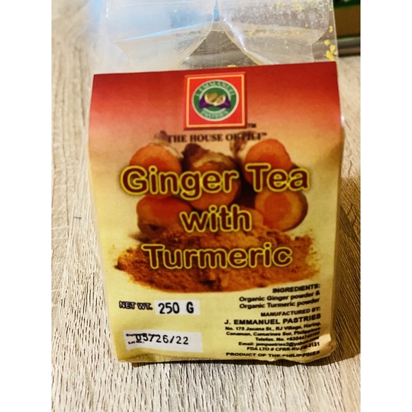 Ginger Tea w/Turmeric (250g) - J. Emmanuel | Shopee Philippines