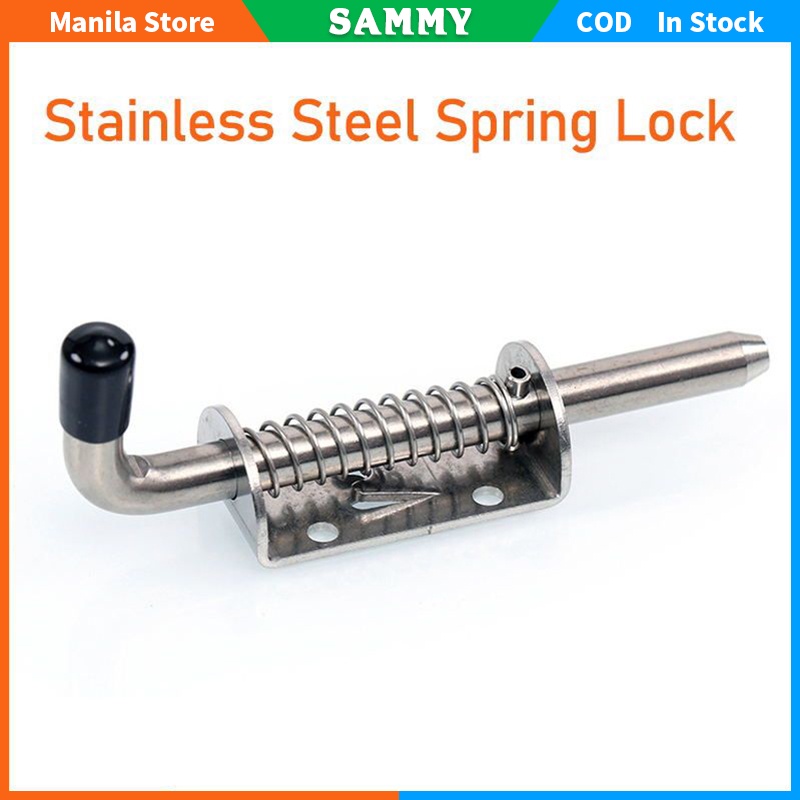 Stainless Steel Spring Pin Latch Heavy Duty Spring Lock Door Cabinet ...