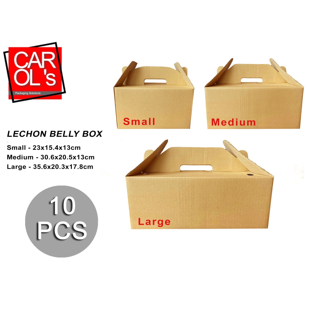 10 pcs | LARGE | Lechon Belly Box | Chicken Box | Fruit Box | Takeout ...