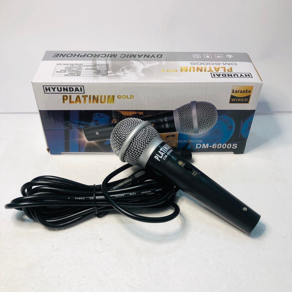 Hyundai Platinum Gold DM-6000S Dynamic Microphone (Black) | Shopee Philippines