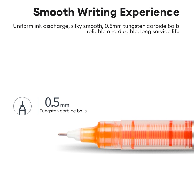 Deli 8 PCS/Box Straight Liquid Gel Pen Set Different Color 0.5mm Roller ...