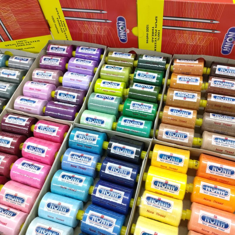 10 Pcs NONA Sewing Thread / Set of NONA Sewing Thread 1000mts / Tailor's Thread | Shopee Philippines