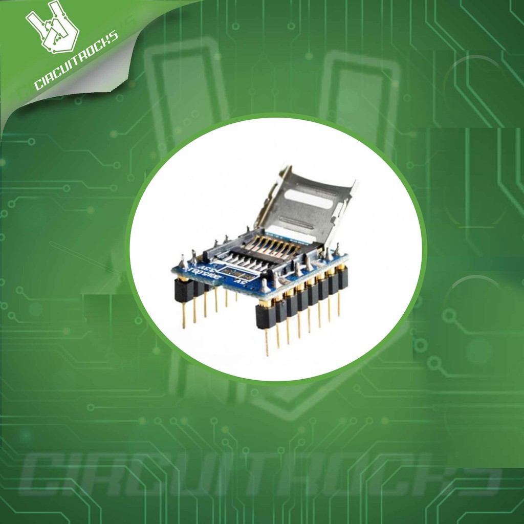 Circuitrocks Mp3 Micro Sd Card Sound Wtv020 Module Arduino Compatible ...