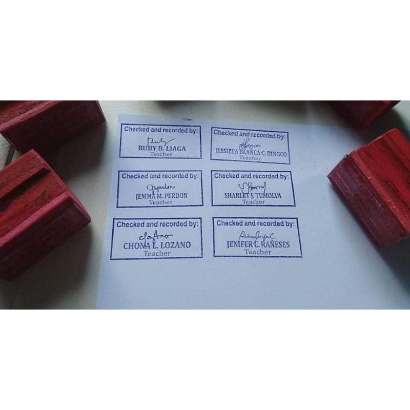 Customized Teachers Stamp with Signed | Shopee Philippines