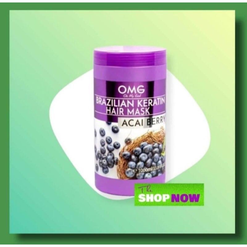 OMG BRAZILIAN Keratin Mask 1000ml (ACAI BERRY) | Shopee Philippines