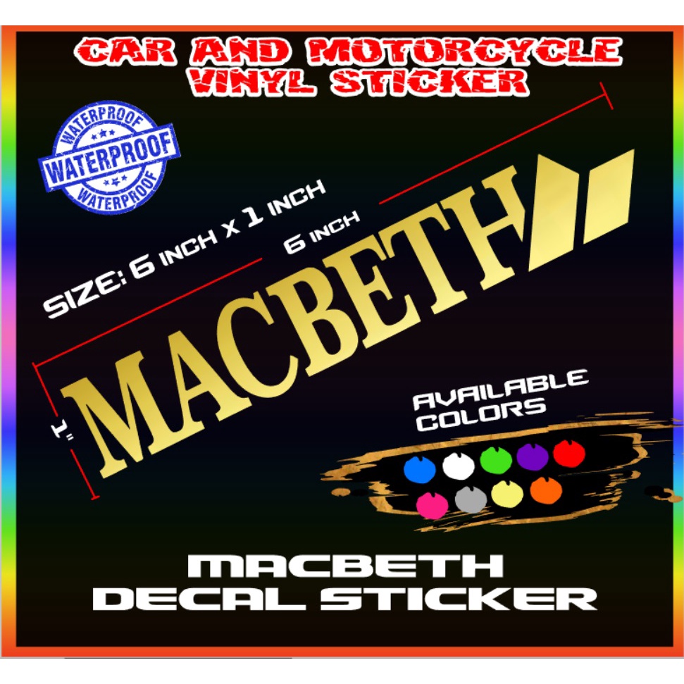 Macbeth sticker gold hologram silver | Shopee Philippines