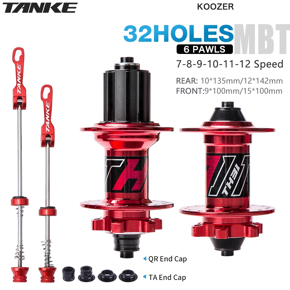 TANKE Bike 32 36 Holes Hub 6 Pawls Mtb Sealed Bearing Freehub Front And ...