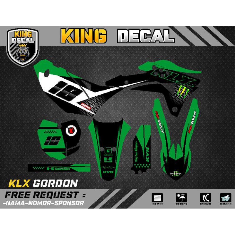 Decal KLX GORDON MONSTER DECAL GORDON FULL BODY | Shopee Philippines