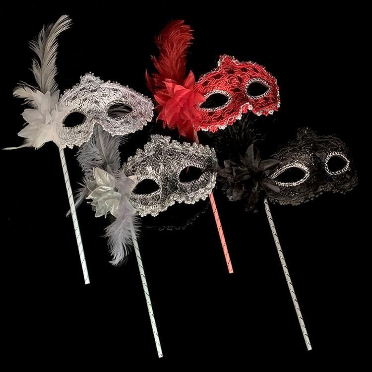 Feather Handheld Mask Antique Eye Sexy Chinese Style Halloween ...