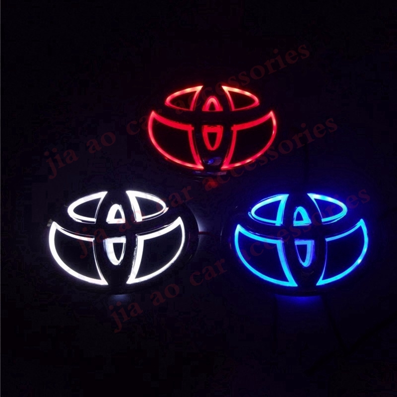 1*Car Sticker 5D White/Red/Blue LED light Rear logo Emblem Lamp for ...
