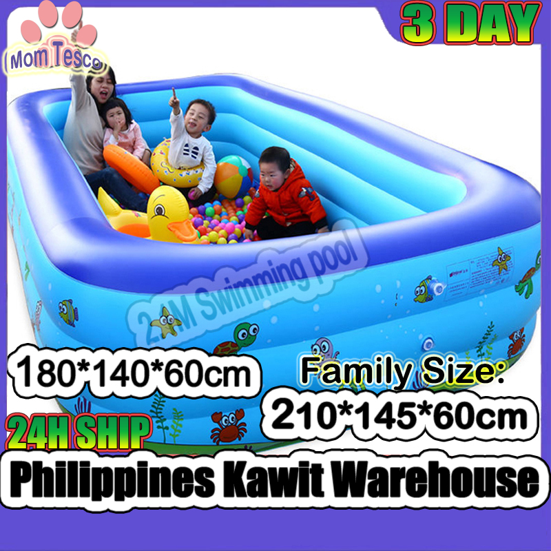 Inflatable Thickened Swimming Pool Inflatable Portable adult children ...