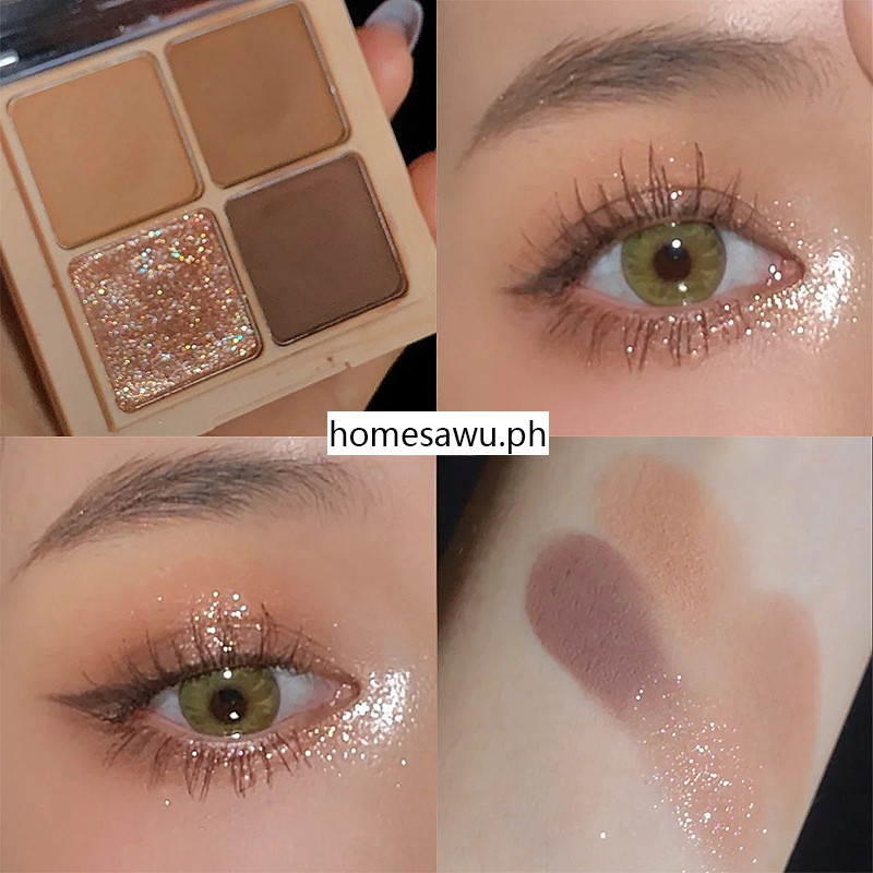 HSU Eyeshadow Palette 4 Colors Beauty Eyeshadow Long-lasting Eye Shadow ...