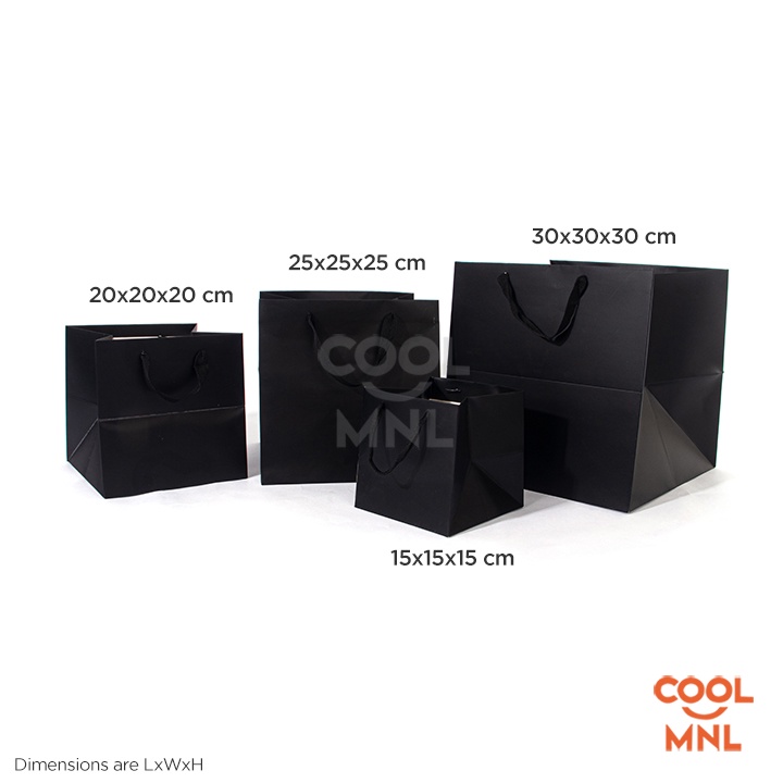 Simple Square Gift Shopping Bag Square Brown/Black Cake Box Takeaway ...