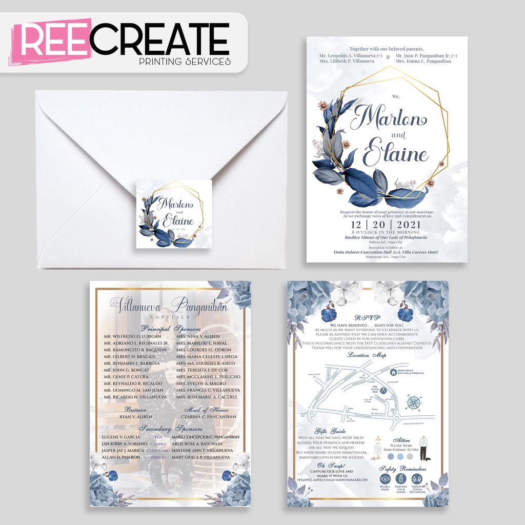 5R size - Simple and Affordable Wedding Invitation - Free Layout if ...