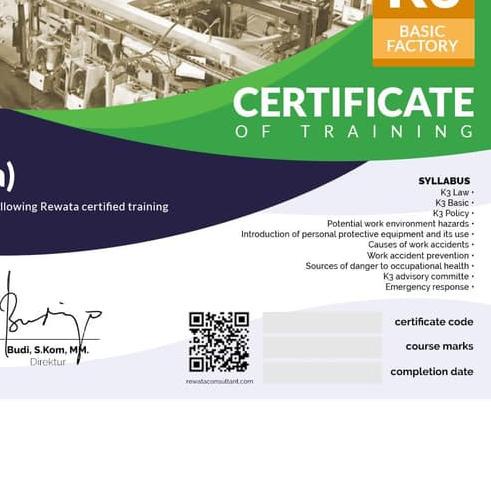 Arkademi Certificated - K3 BASIC FACTORY By REWATA (With photo ...