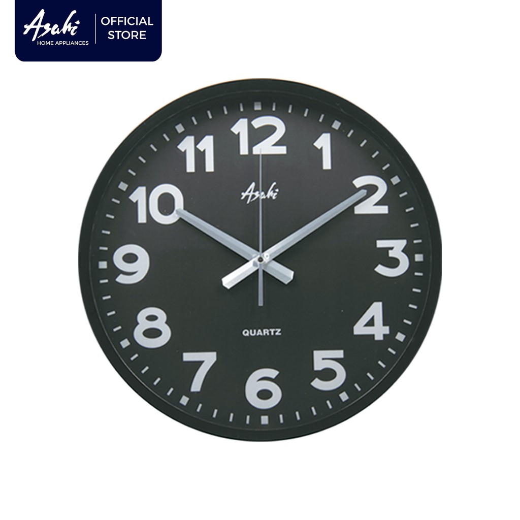 Asahi HC1015-B Round Wall Clock 15 inches | Shopee Philippines