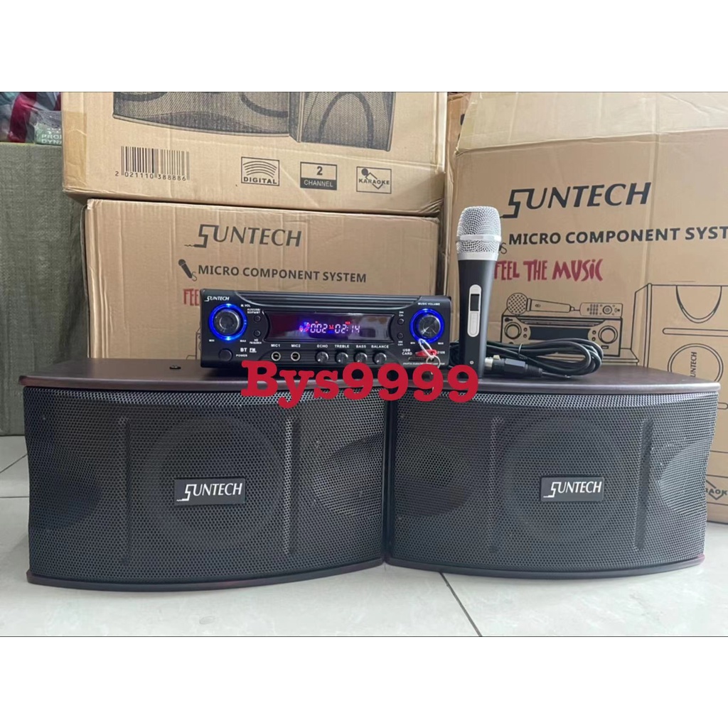 SUNTECH speaker and amplifier with free mic | Shopee Philippines