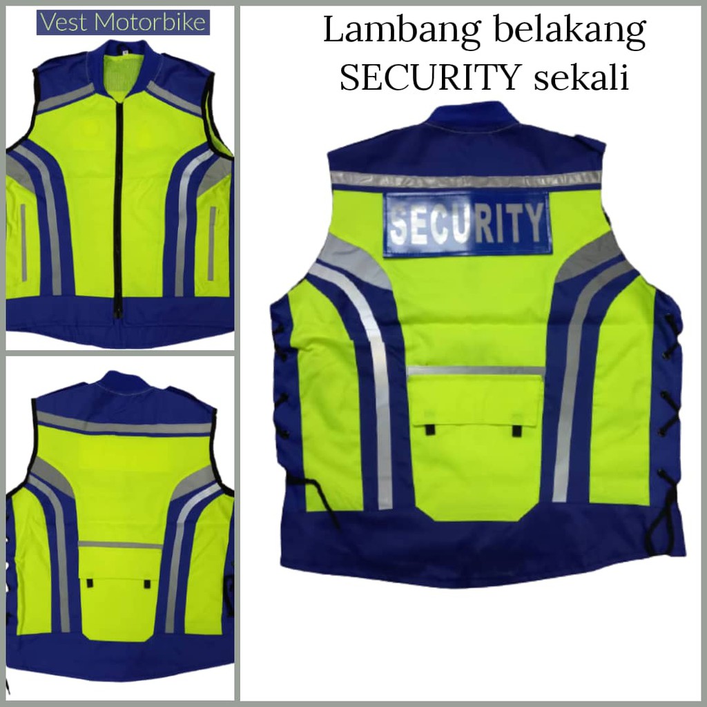 Motorbike Riding Vest Reflector Withe Security Logo | Shopee Philippines