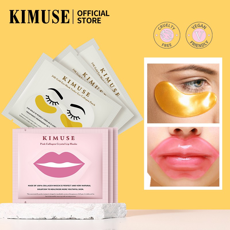 KIMUSE eye/lip mask contains vitamin E and collagen to help improve ...