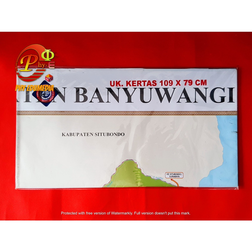 Banyuwangi Regency Folding Map / Banyuwangi Folded Regency Map | Shopee ...