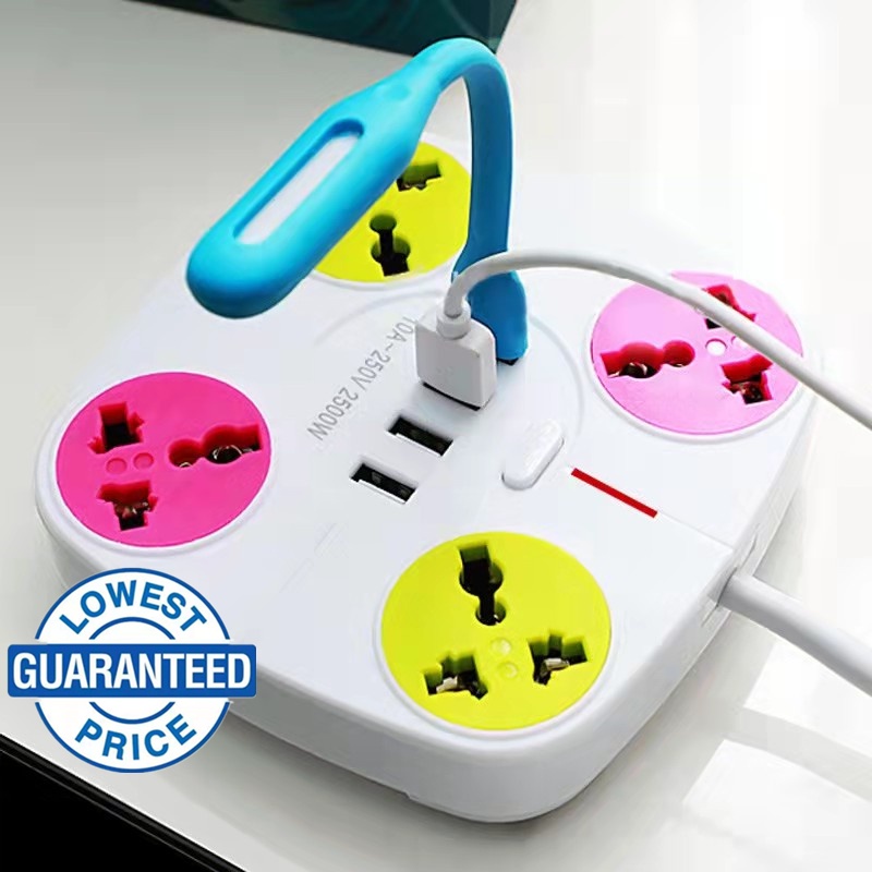 3M Universal Power Extension 4 Ports USB Socket Charging Station ...