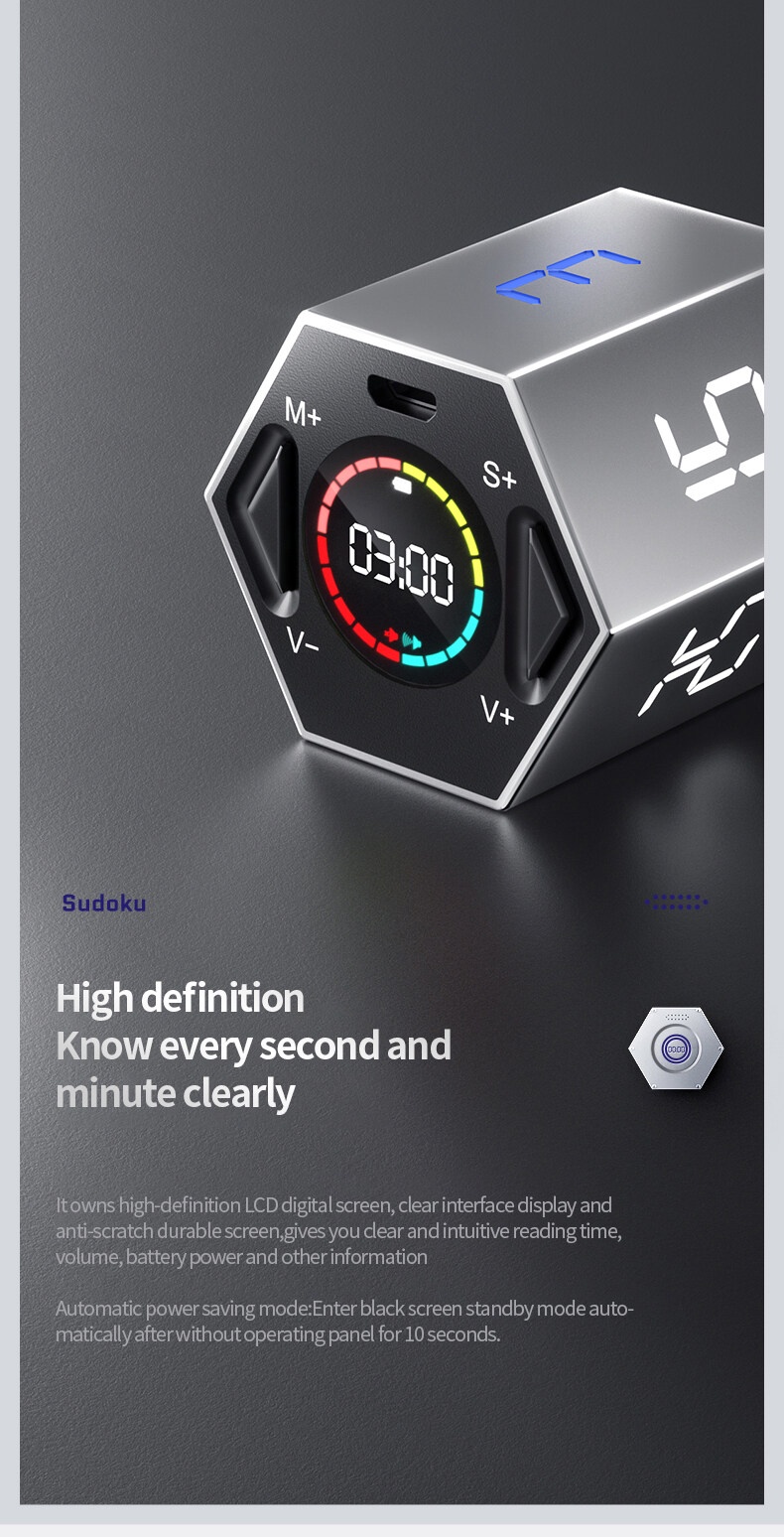 llano Ticktime Timer, Pomodoro Timer Multi-Function Electronic Digital ...