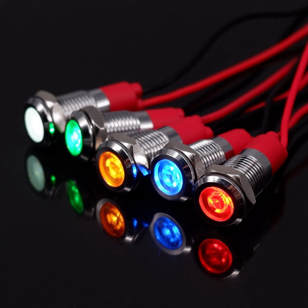 8mm LED Warning indicator light Metal Waterproof Signal Lamp Pilot ...