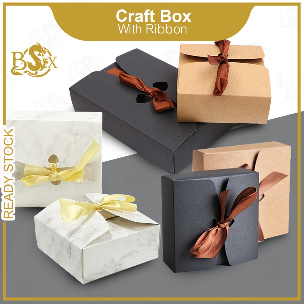 Box Candy Wedding Cake Kraft Paper Home Party Supplies Box Packaging DIY Ribbon Box Handmade ...