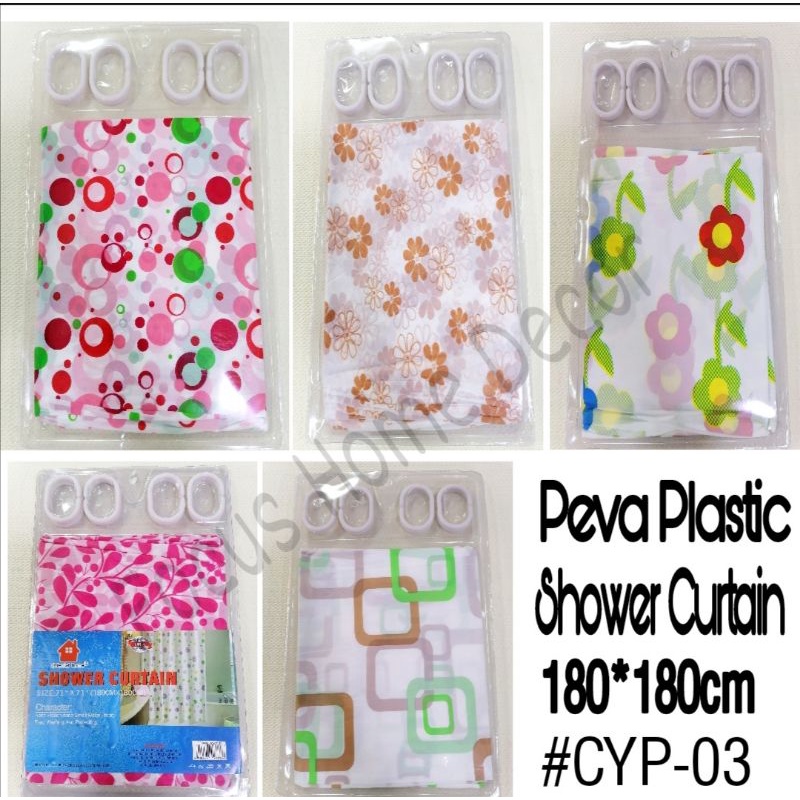 Plastic Peva Shower Curtain S#CYP-03 (180*180cm) | Shopee Philippines