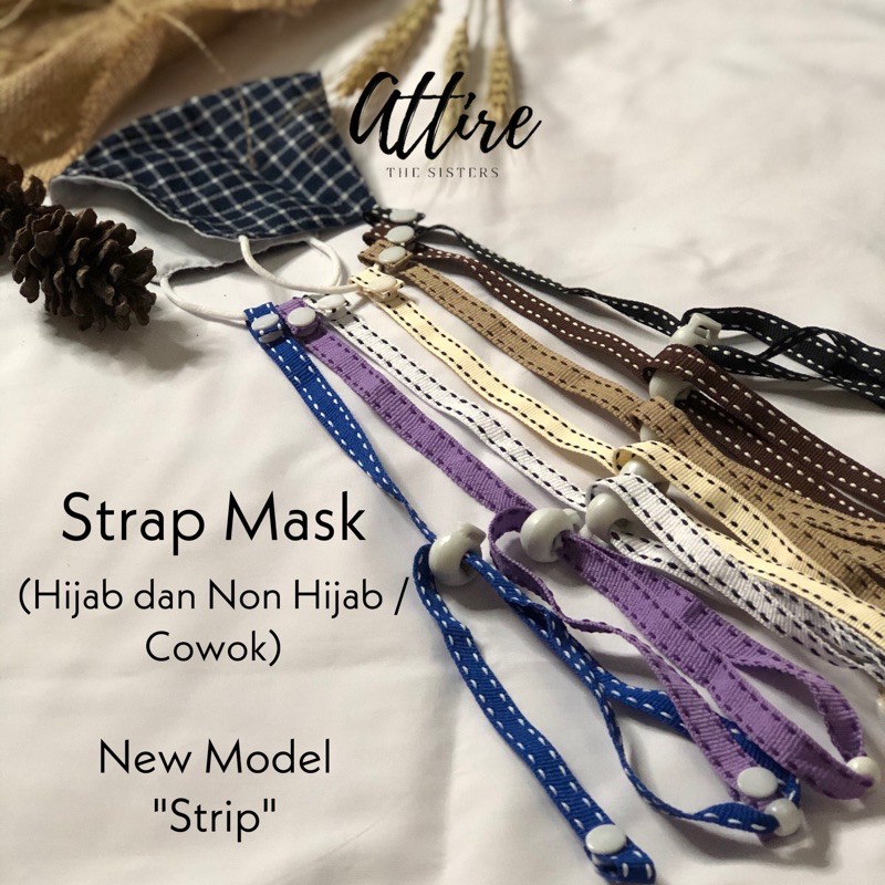 Strap Mask Or Korean Mask Strap (Stopper) Non Hijab And Hijab - Attire ...