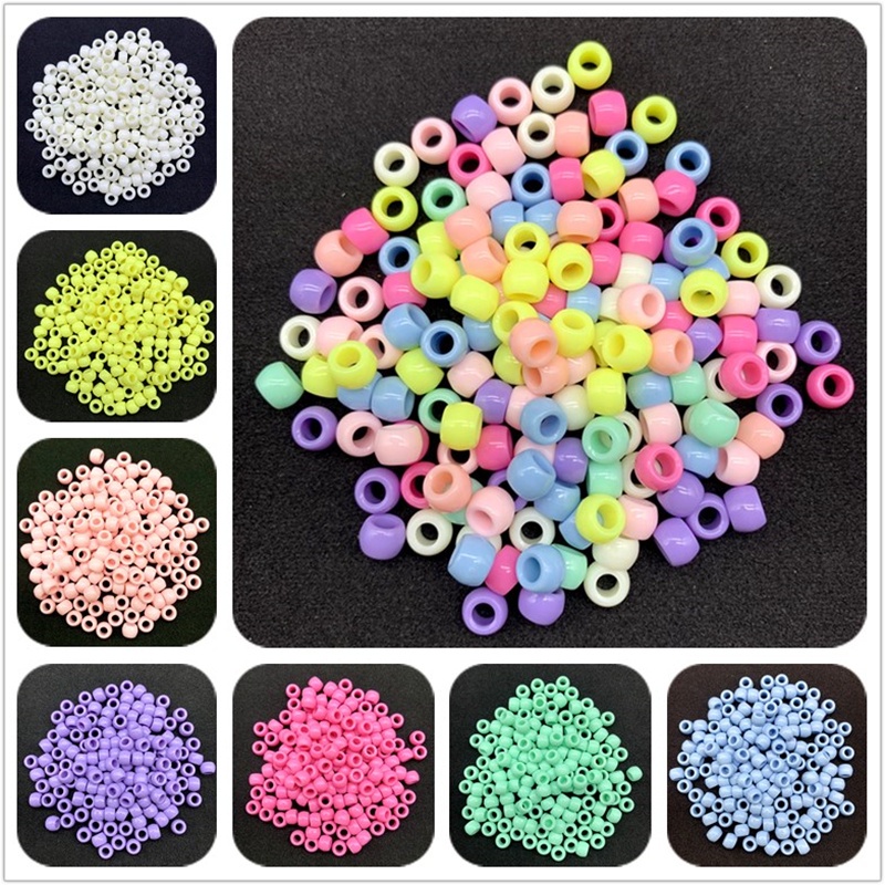 50Pcs/Pack 6x8mm color acrylic beads spacer beads for DIY jewelry ...
