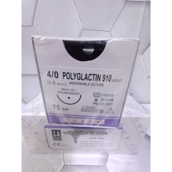 Polyglactin 4.0 Round Absorbable Suture | Shopee Philippines