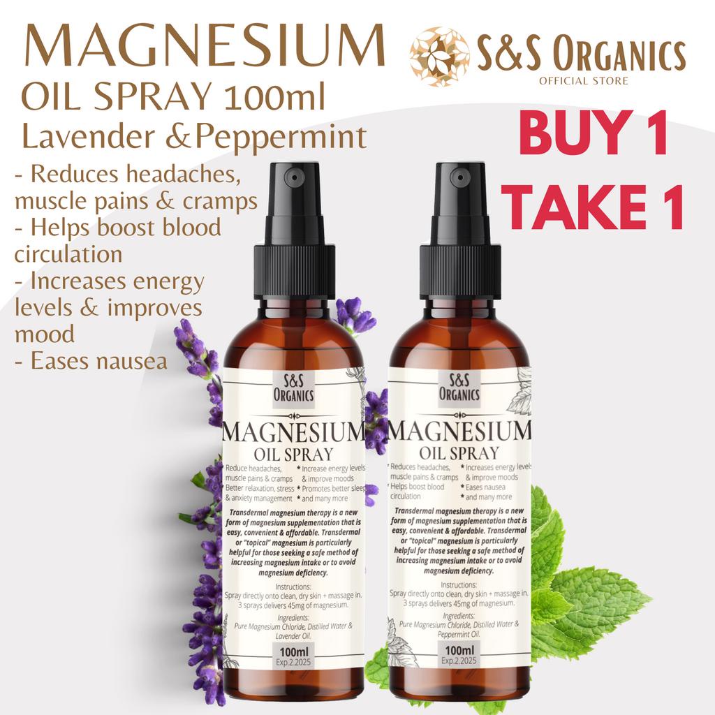 Buy 1 Take 1 Original & Pure Magnesium Oil Spray 100ml for Pain, Sleep ...