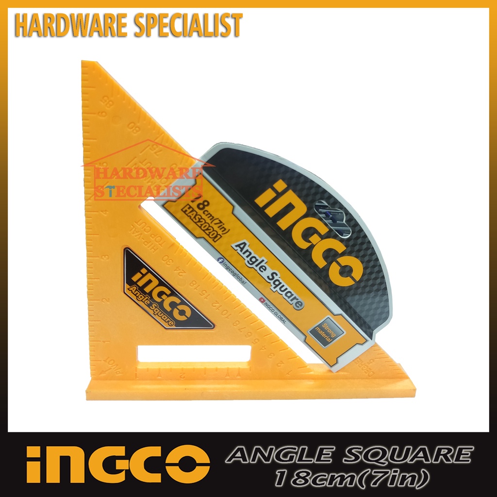 Ingco Angle Square 18cm (7inch) HAS20201 Original Authentic | Shopee ...