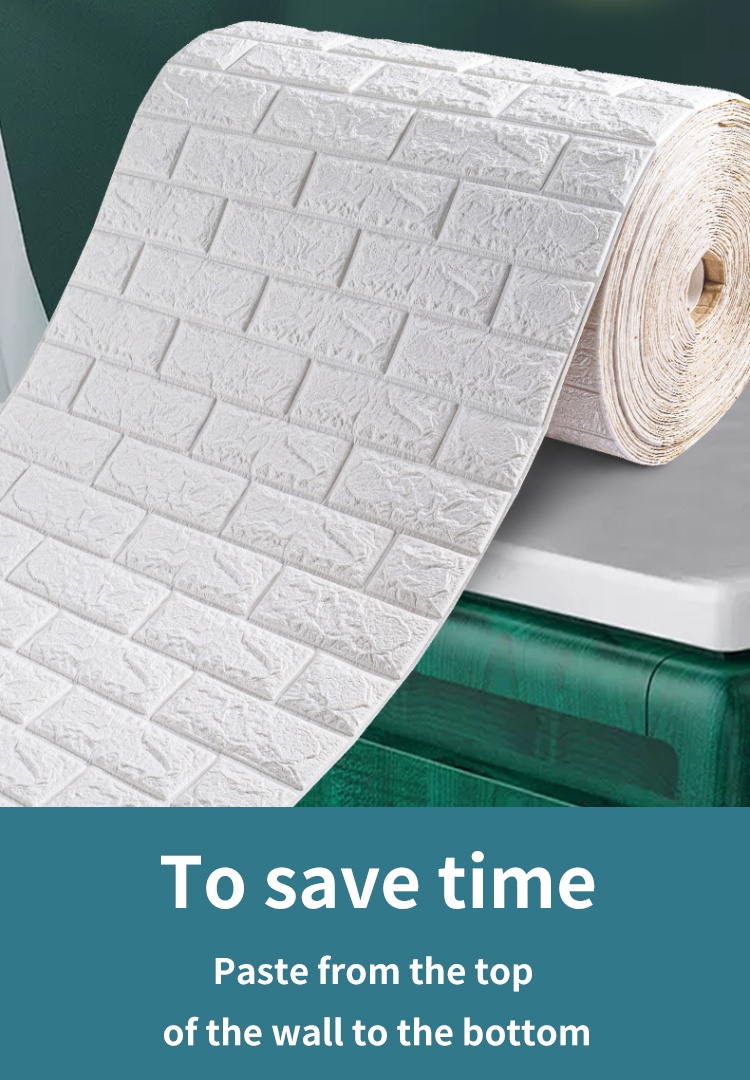5m wallpaper brick pattern stickers waterproof moisture-proof foam wall ...
