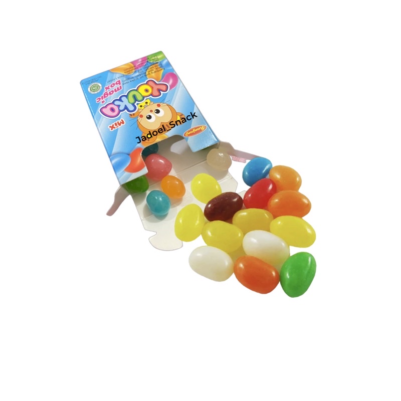 Youka Jelly Magic Bean Box Candy Fruit Flavor 10gr bySnack | Shopee ...
