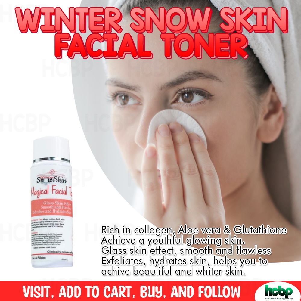 Winter Snow Skin Magical Facial Toner Glass 60ml Glass Skin Effect ...
