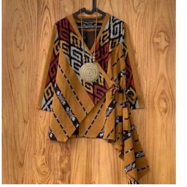 DIRECT ATC.. Toraja navy & yelow J1 motif woven Blazer, original woven ...