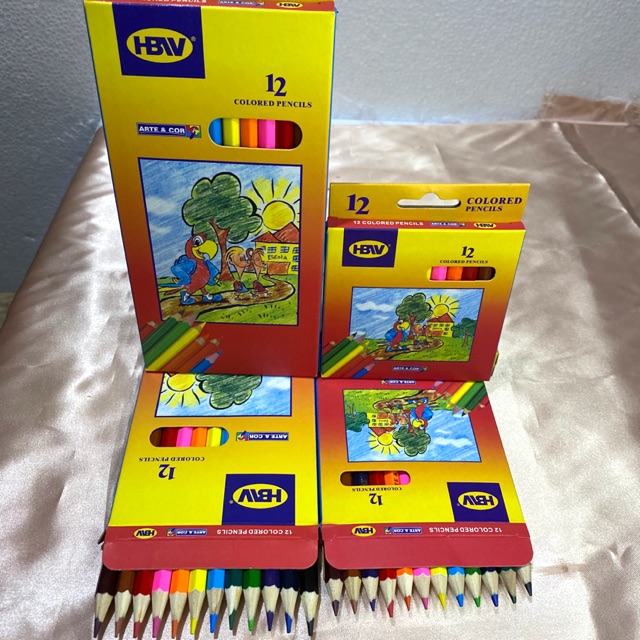 HBW Colored Pencils 12 Colored Pencils Coloring Pen Set | Shopee ...