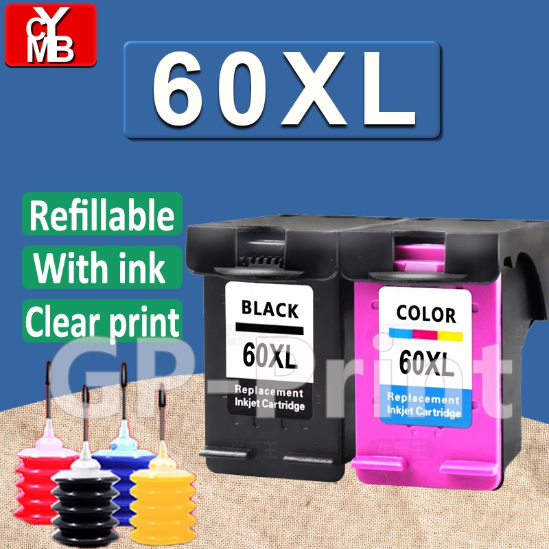 Compatible for HP60 ink 60XL 60 ink Cartridge refillable for F4400 ...