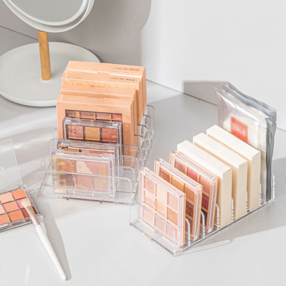 Cosmetic Storage Rack Compartment Transparent Plastic Grid Makeup ...