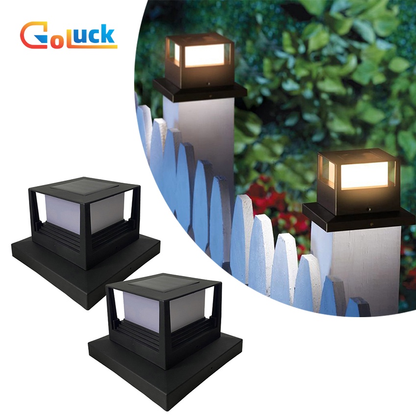 LED Solar Post Light Outdoor Waterproof Automatic Fence Column Lamp ...