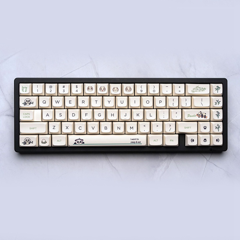 Panda Theme 133 Keys XDA Profile PBT Keycaps fit Gaming Keyboards ...