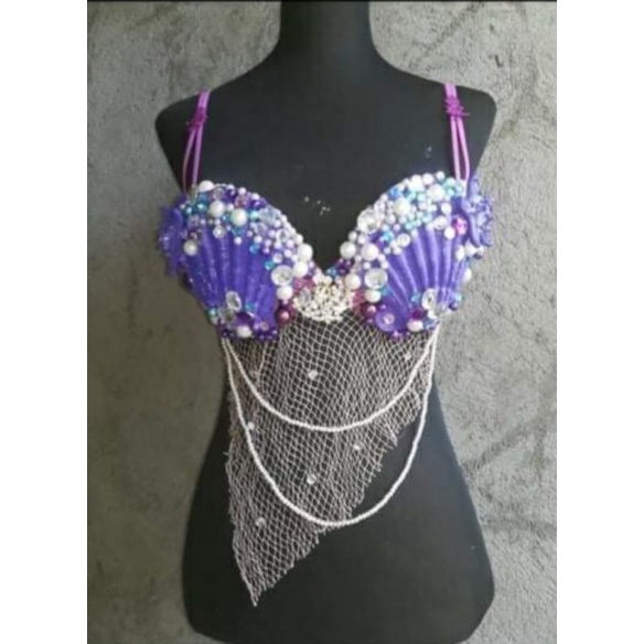 Customized Mermaid Bra-Purple by Real Natural Seashell | Shopee Philippines