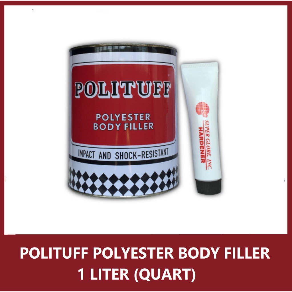 Polituff Sphero Polyester Body Filler 1 Liter (Quart) with Hardener ...