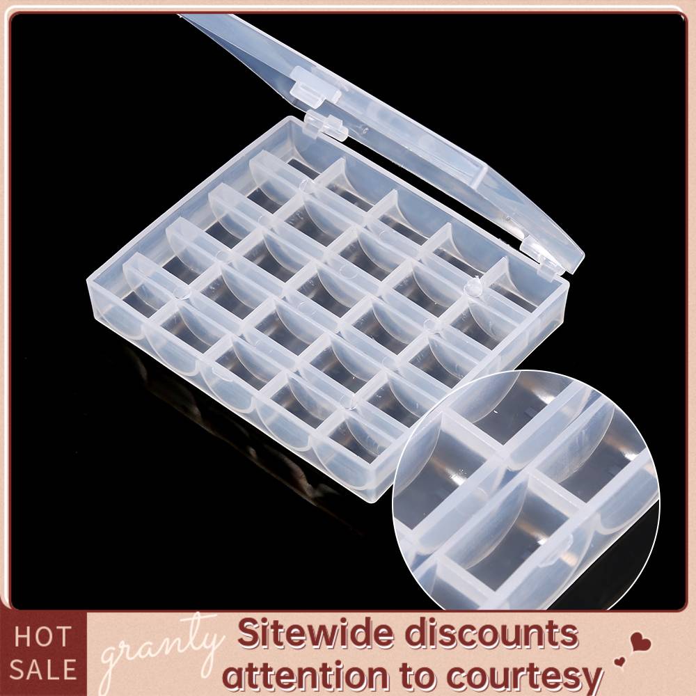 Granty 1pc Plastic Empty Bobbins Case Sewing Bobbin Container | Shopee ...