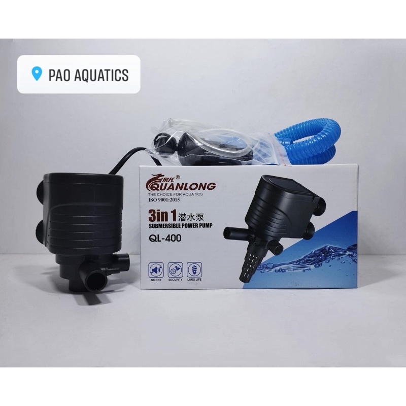 Quanlong 3 in 1 submersible power pump QL-320 8w, QL-350 12w, QL-400 18w, QL-500 25w | Shopee ...