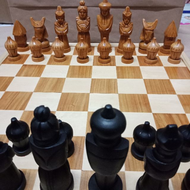 Filipiniana Chess Set Tournament Size Narra Wood | Shopee Philippines