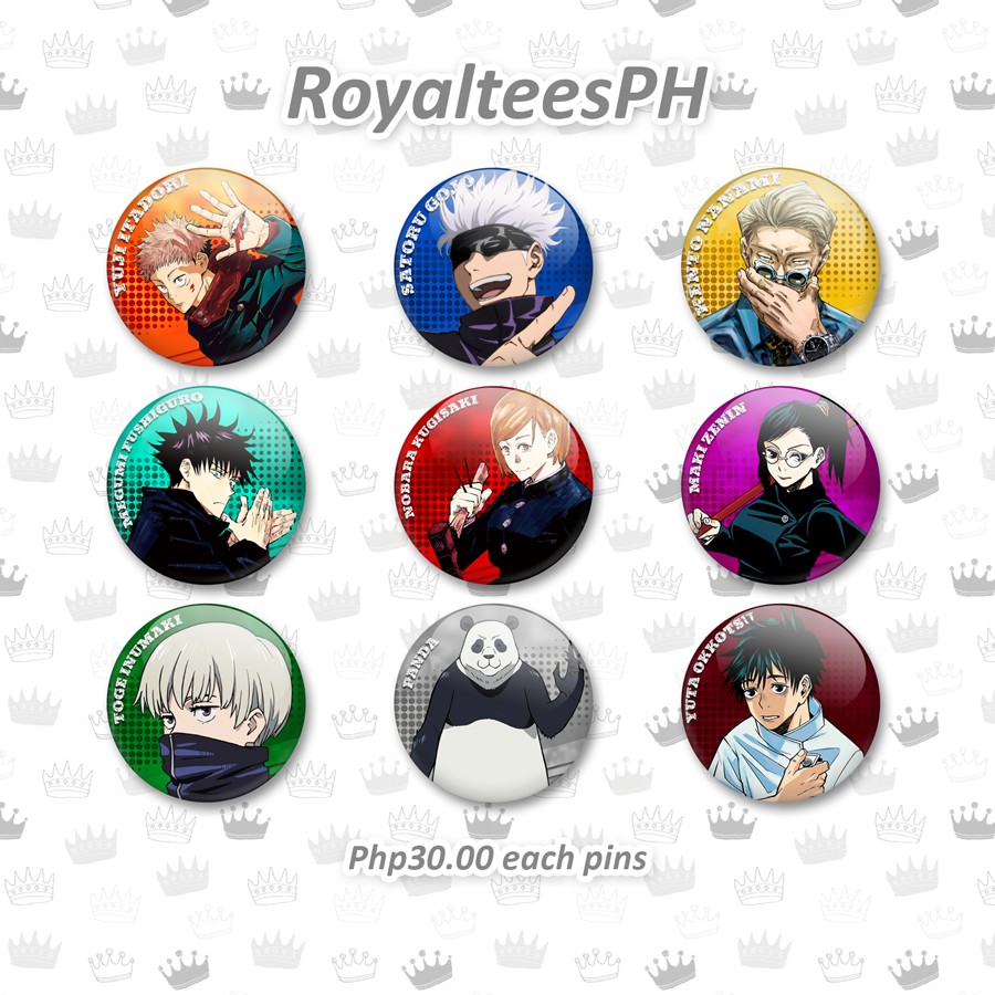 Jujutsu Kaisen Fan-made Anime Button Pins Batch 2 | Shopee Philippines