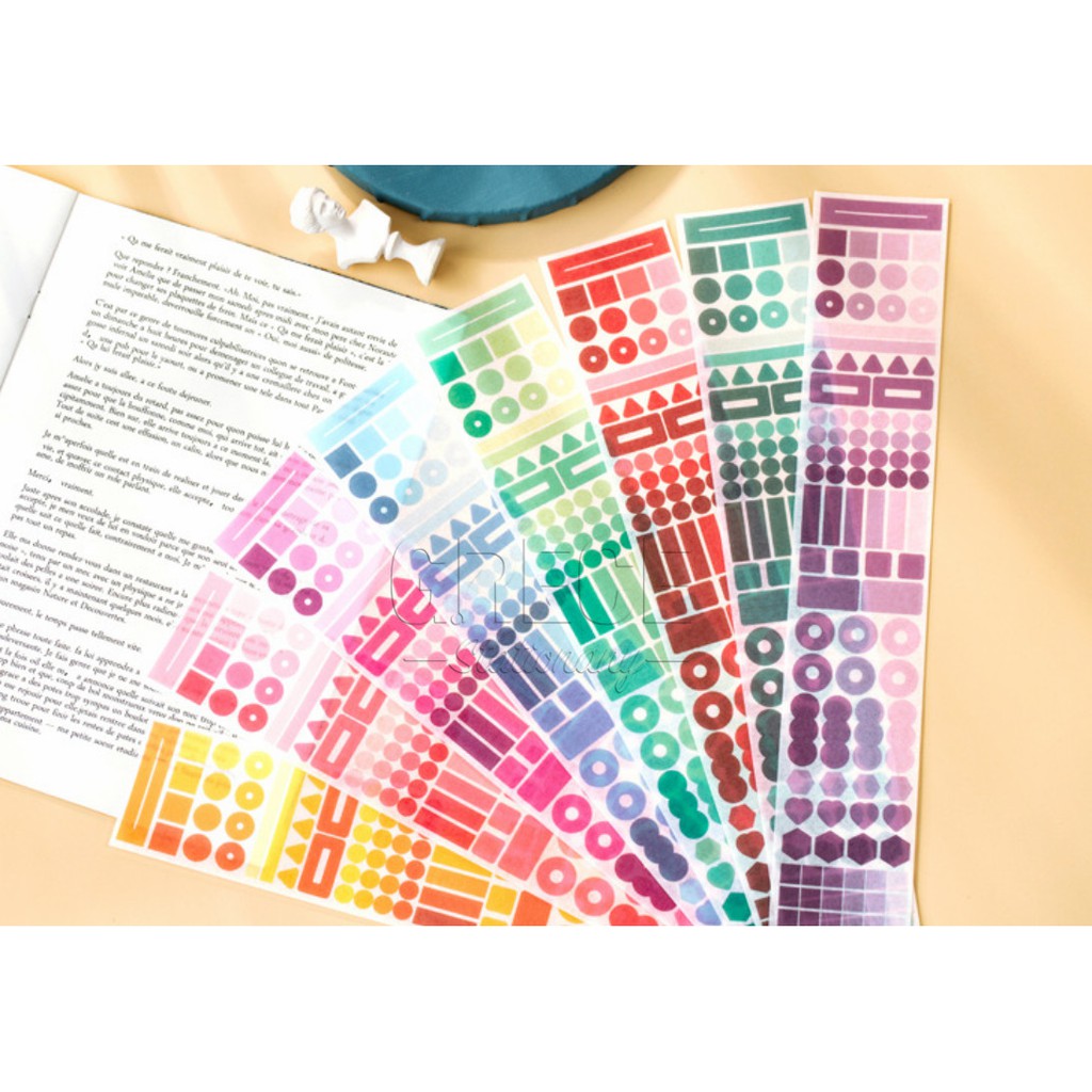 Colored DIY Shapes Stickers for Planner Note taking | Shopee Philippines